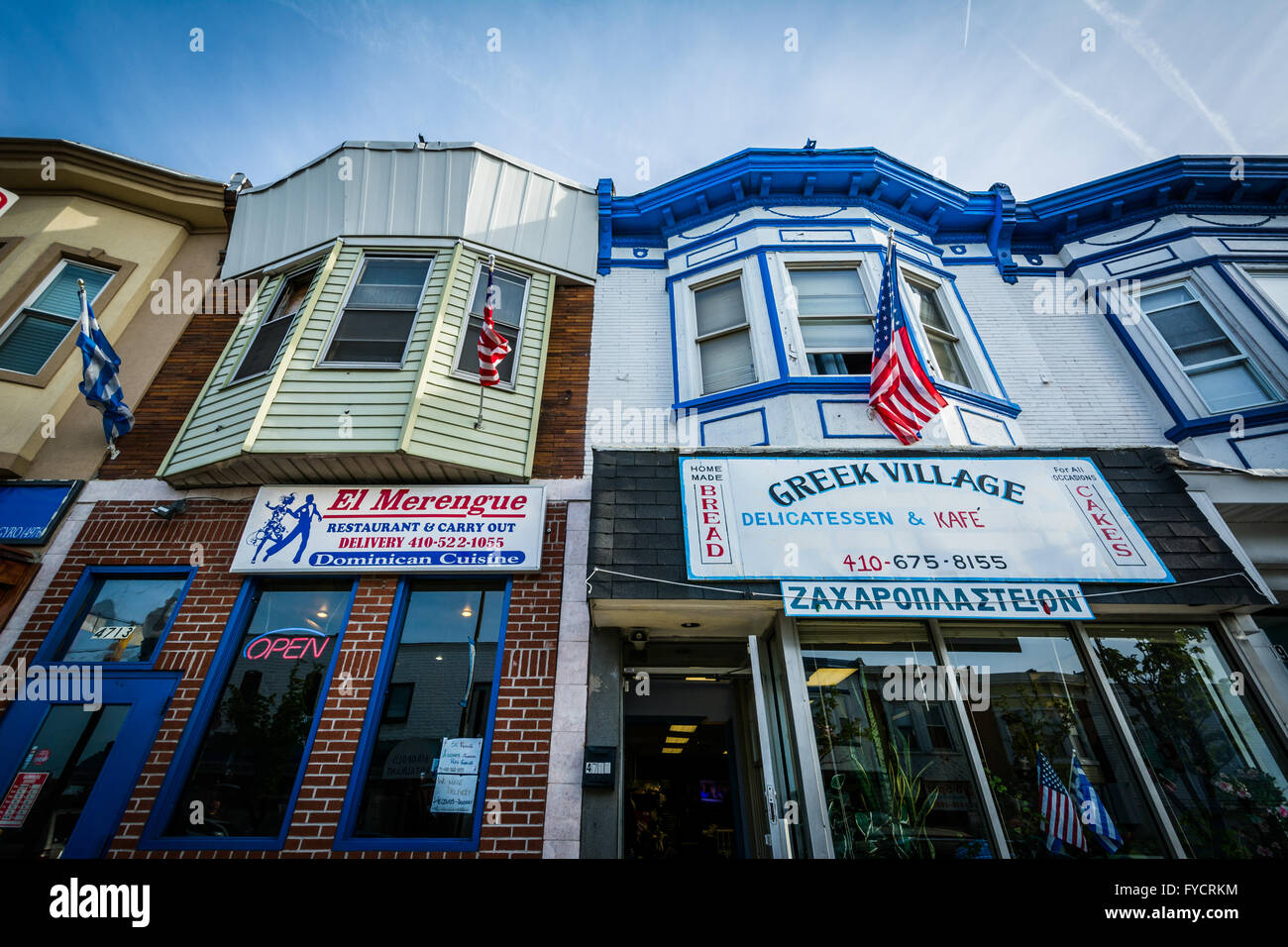 Building greektown historic hi-res stock photography and images - Alamy