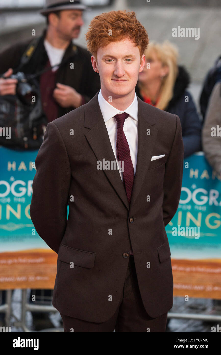 London, UK. 25 April 2016. Actor Will Merrick arrives for the UK ...