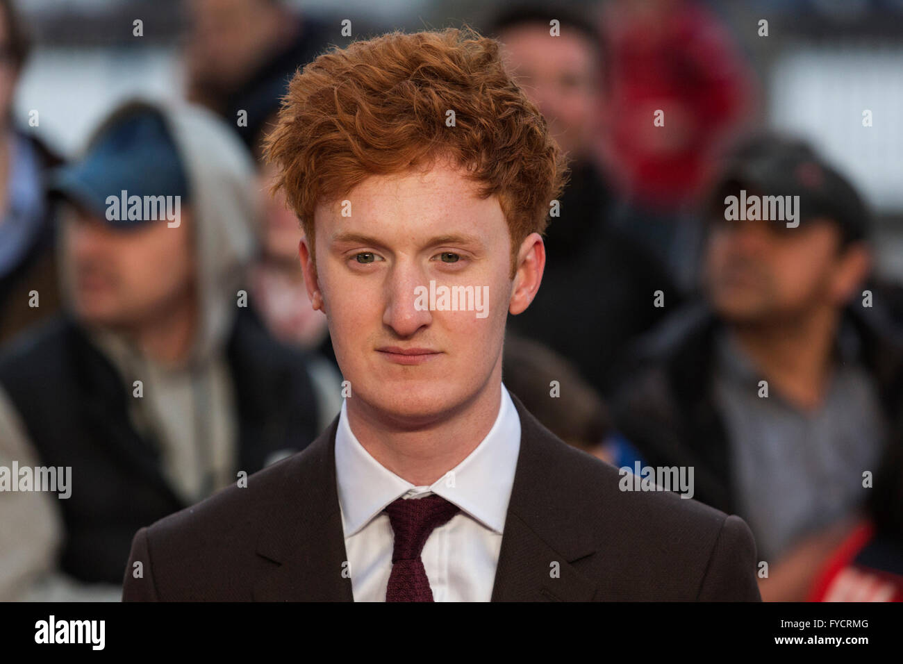 London, UK. 25 April 2016. Actor Will Merrick arrives for the UK ...