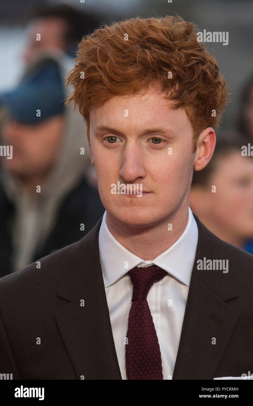 London, UK. 25 April 2016. Actor Will Merrick arrives for the UK ...