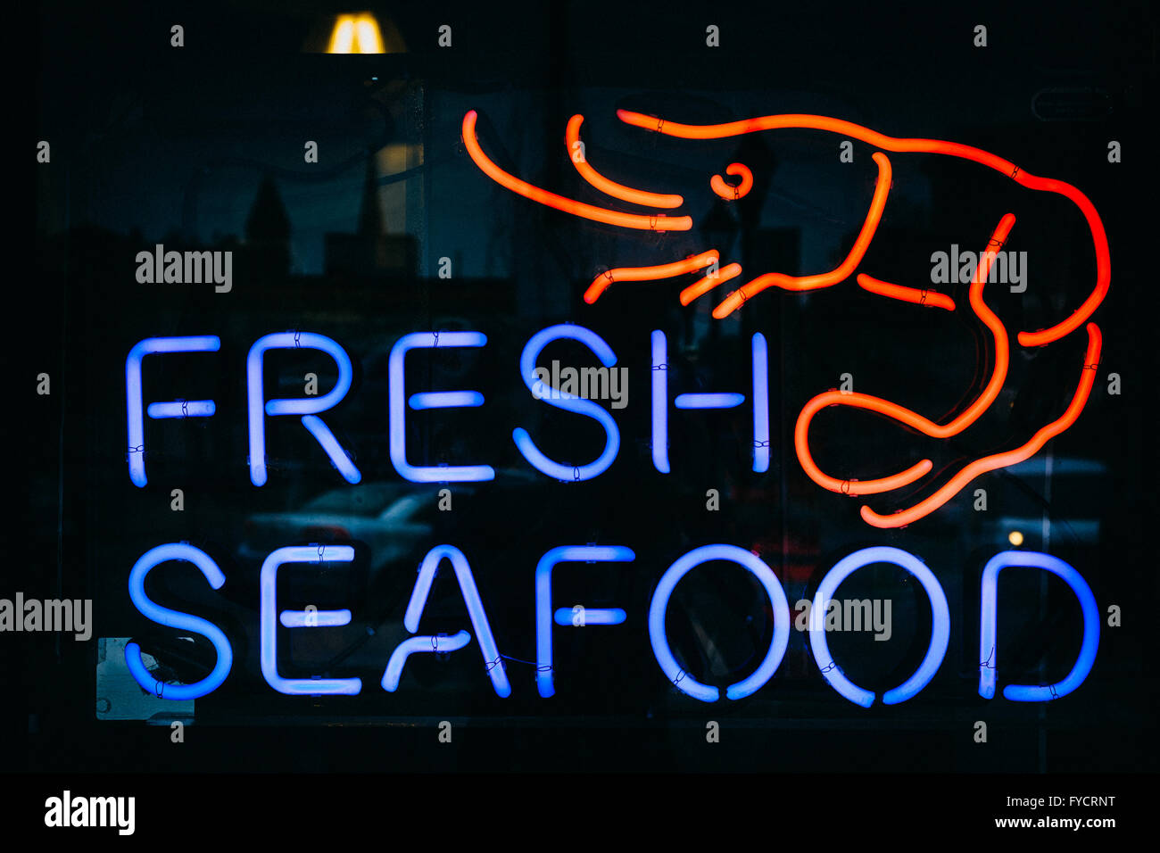 Seafood sign hi-res stock photography and images - Alamy