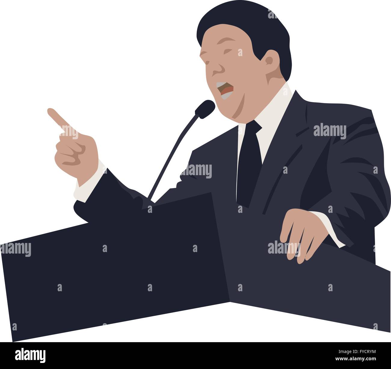 Politician and speaker, isolated vector Stock Vector Image & Art - Alamy