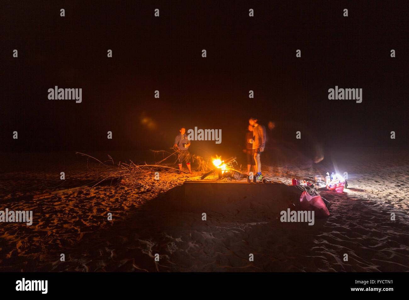 Young adults go hiking and camping in Tai Long Wan, next to Ham Tim ...