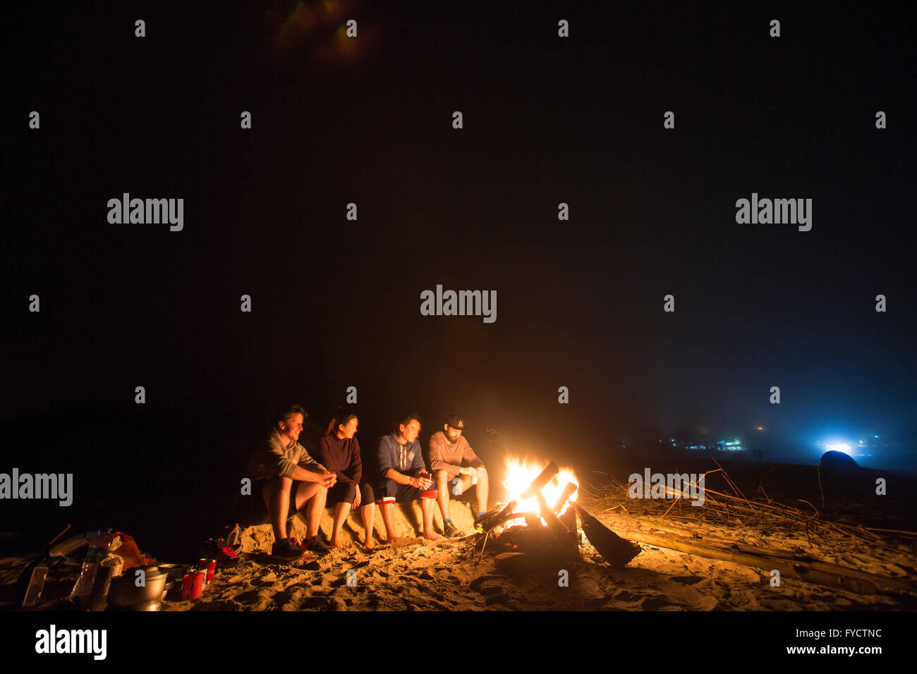 Young adults go hiking and camping in Tai Long Wan, next to Ham Tim ...