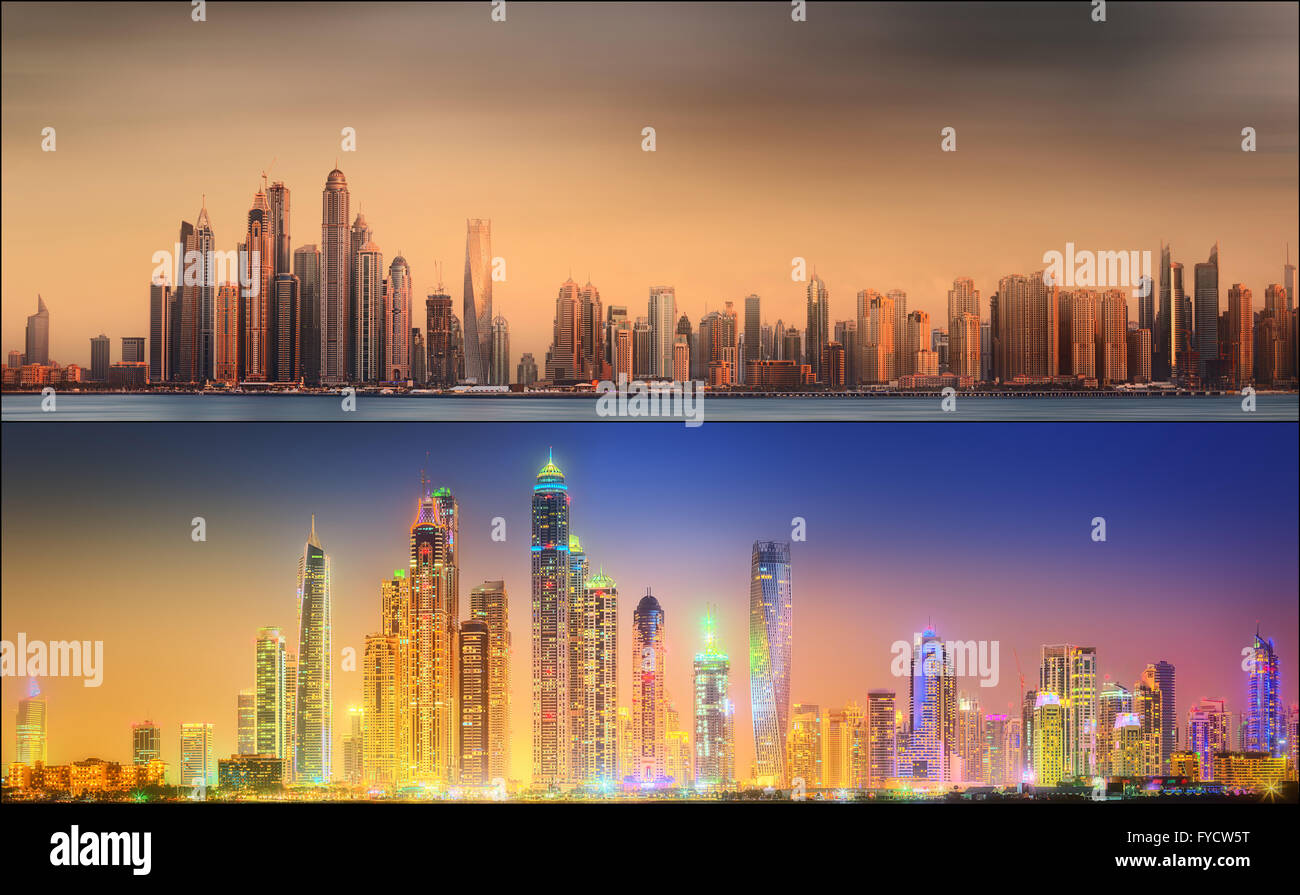 Beautiful cityscape set and collage of Dubai, UAE Stock Photo - Alamy