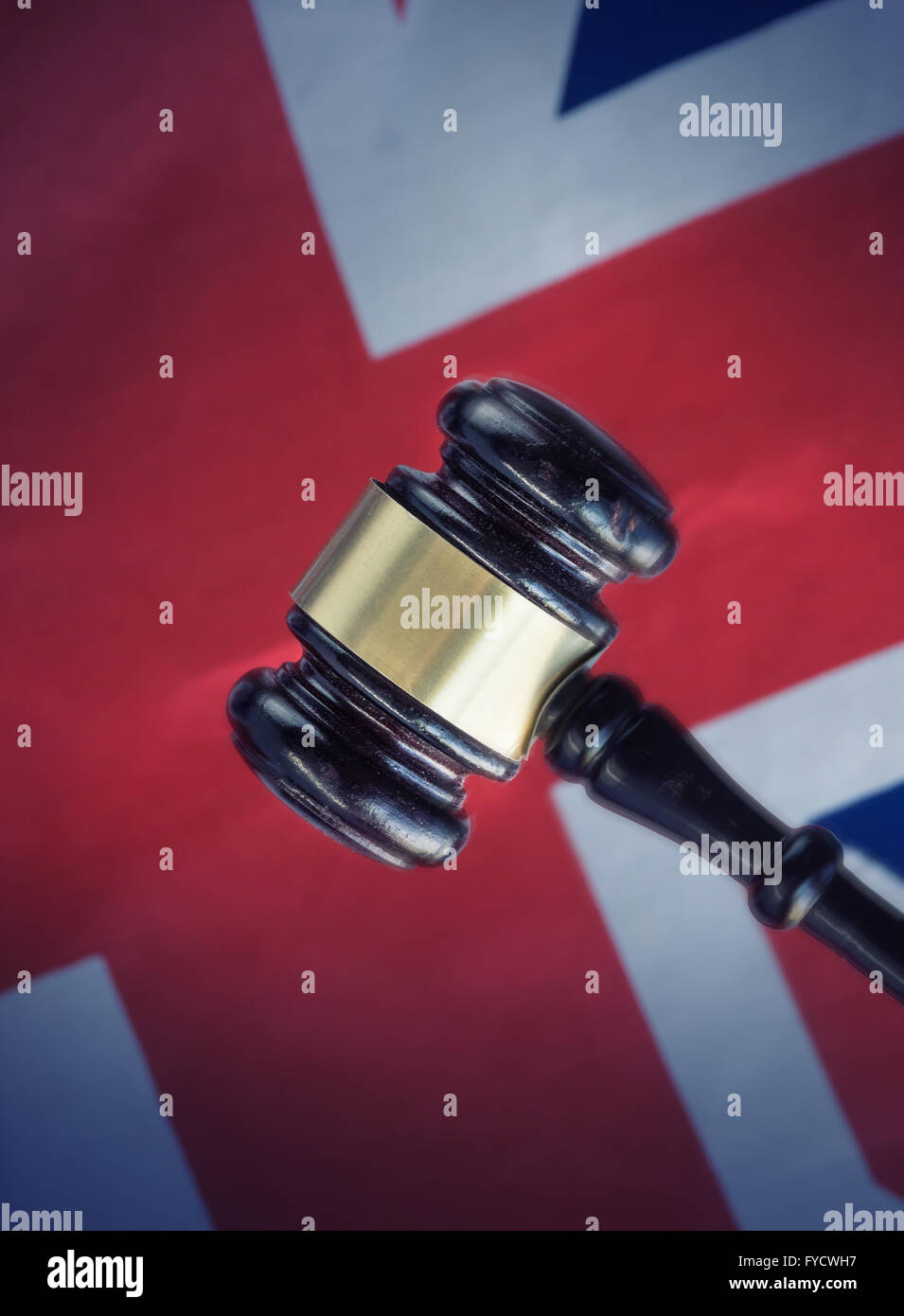 Union Jack flag and gavel - legal law concept image Stock Photo - Alamy