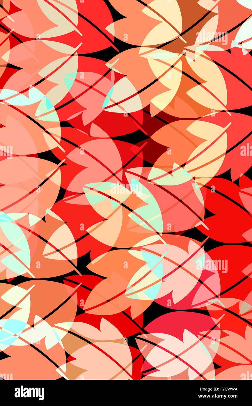 pattern with leaves Stock Photo - Alamy