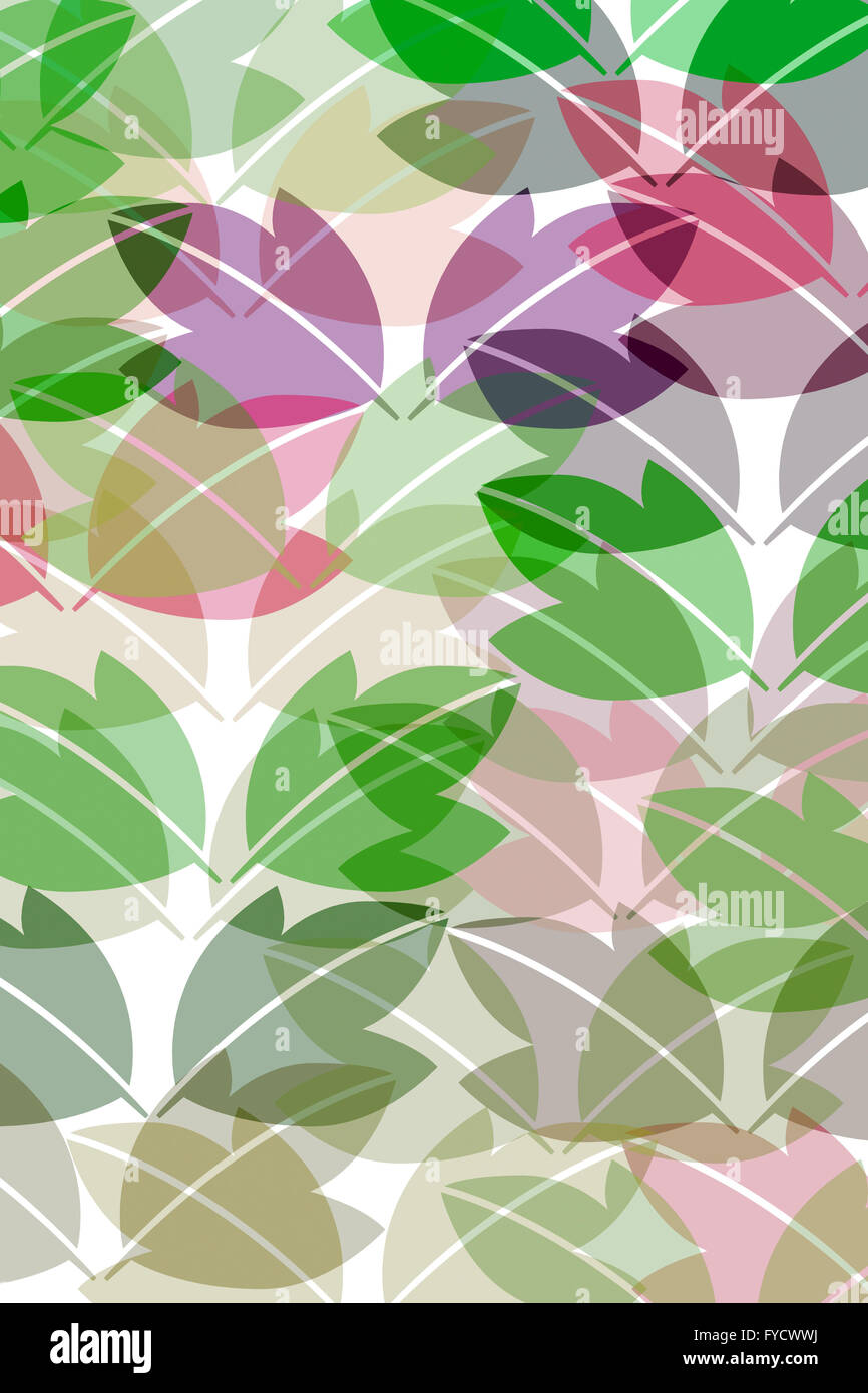 pattern with leaves Stock Photo - Alamy