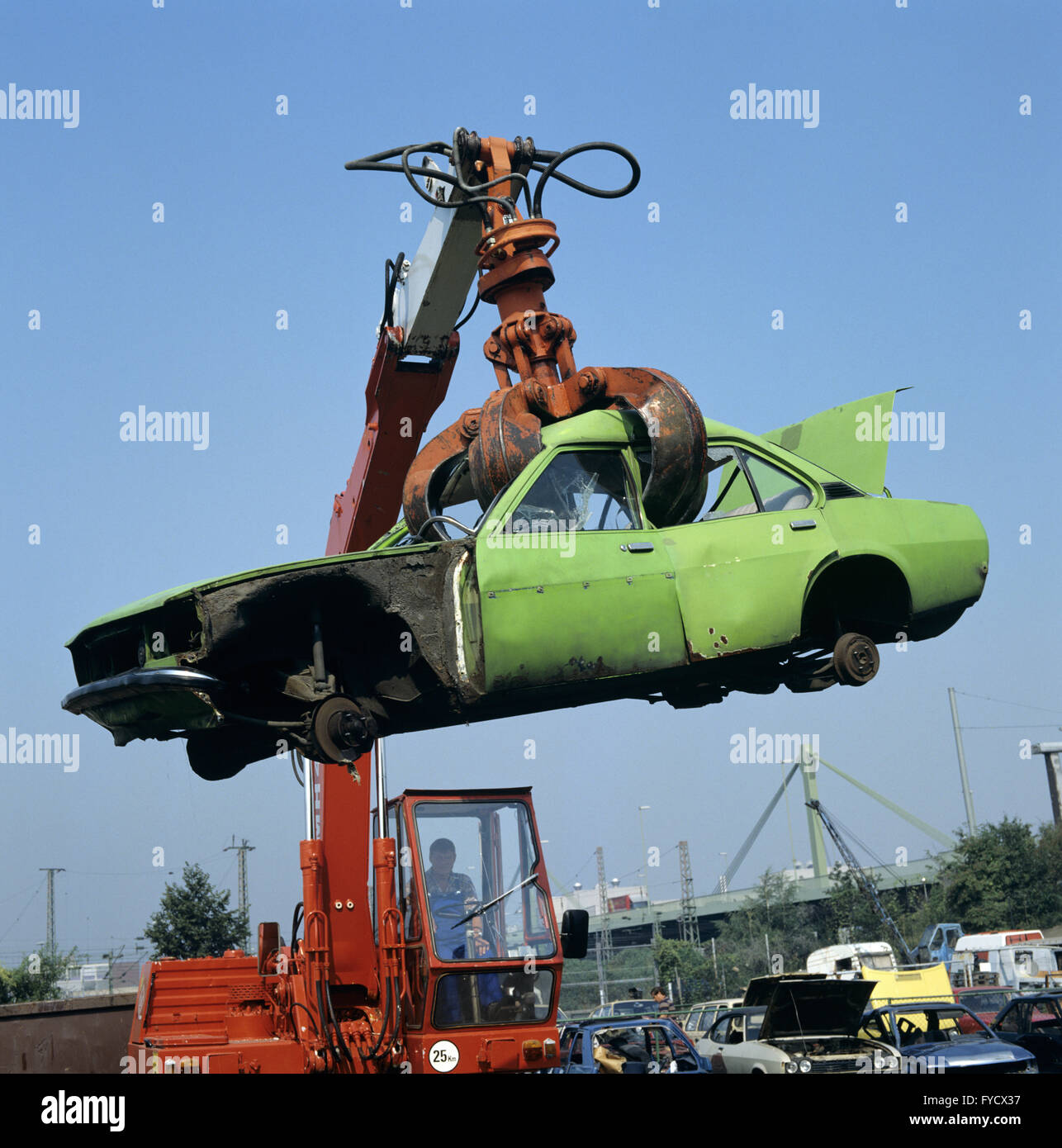 Damaged excavator hi-res stock photography and images - Alamy