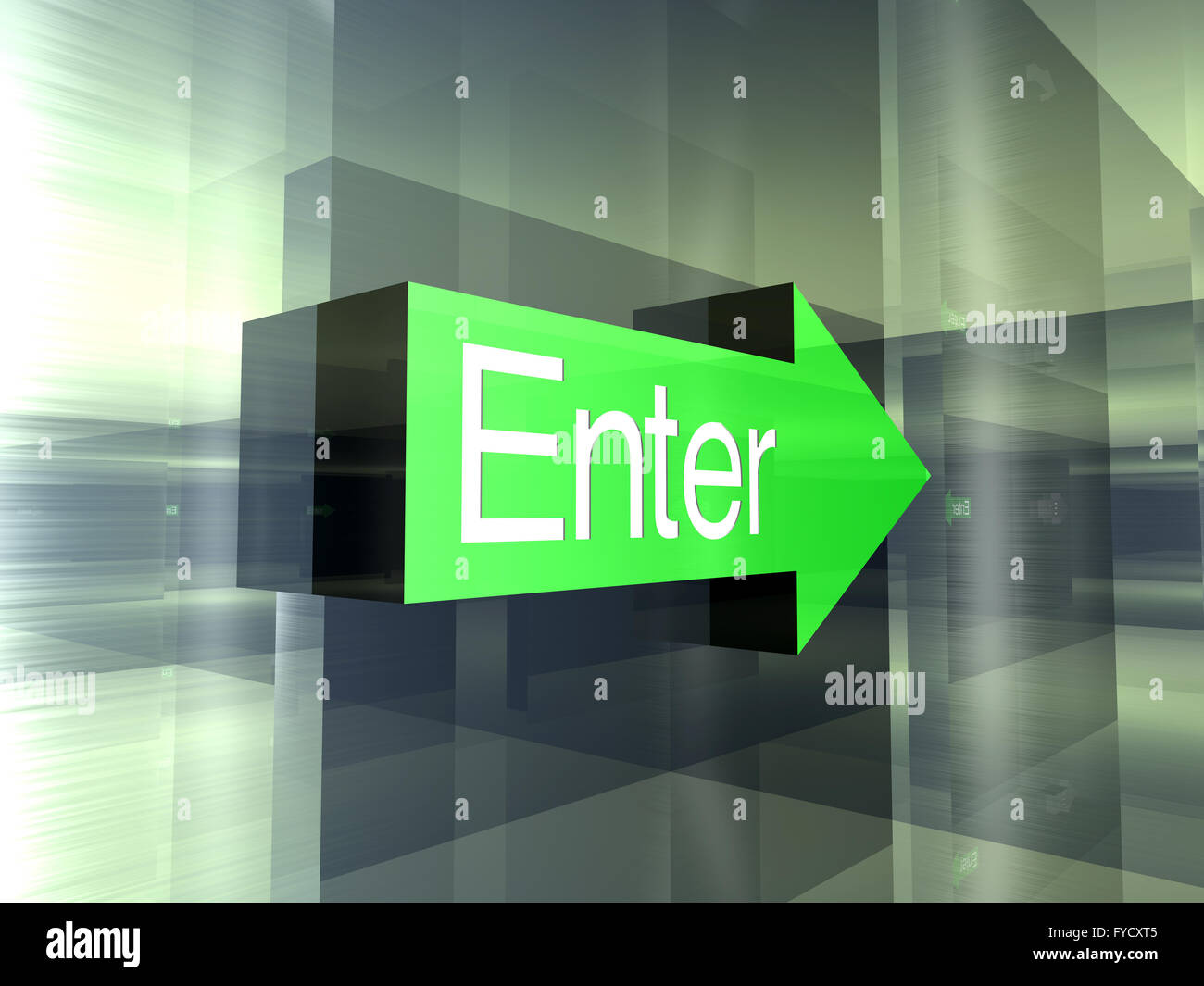 Enter - This way Stock Photo - Alamy