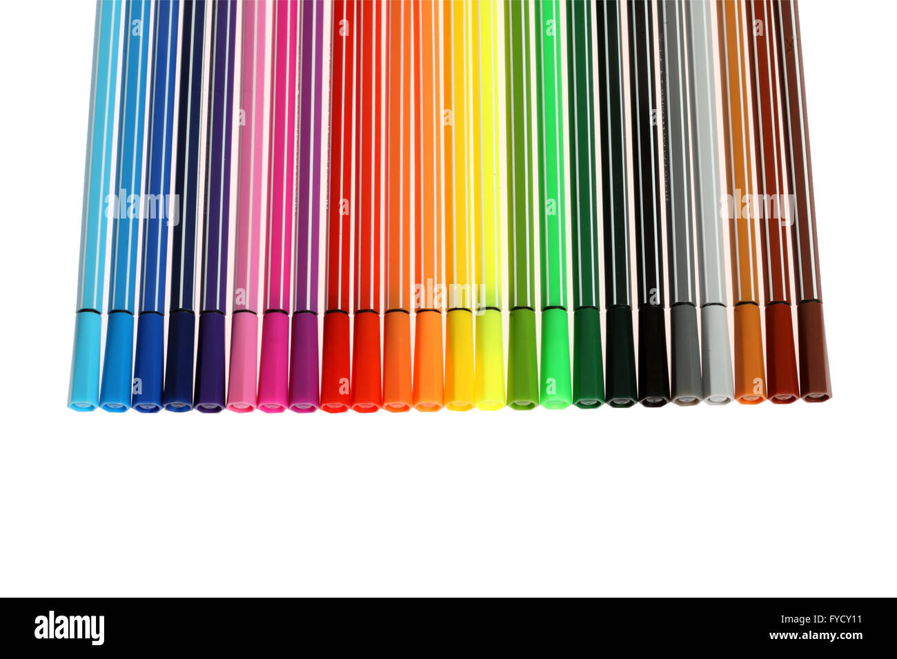 many colorful pens Stock Photo - Alamy
