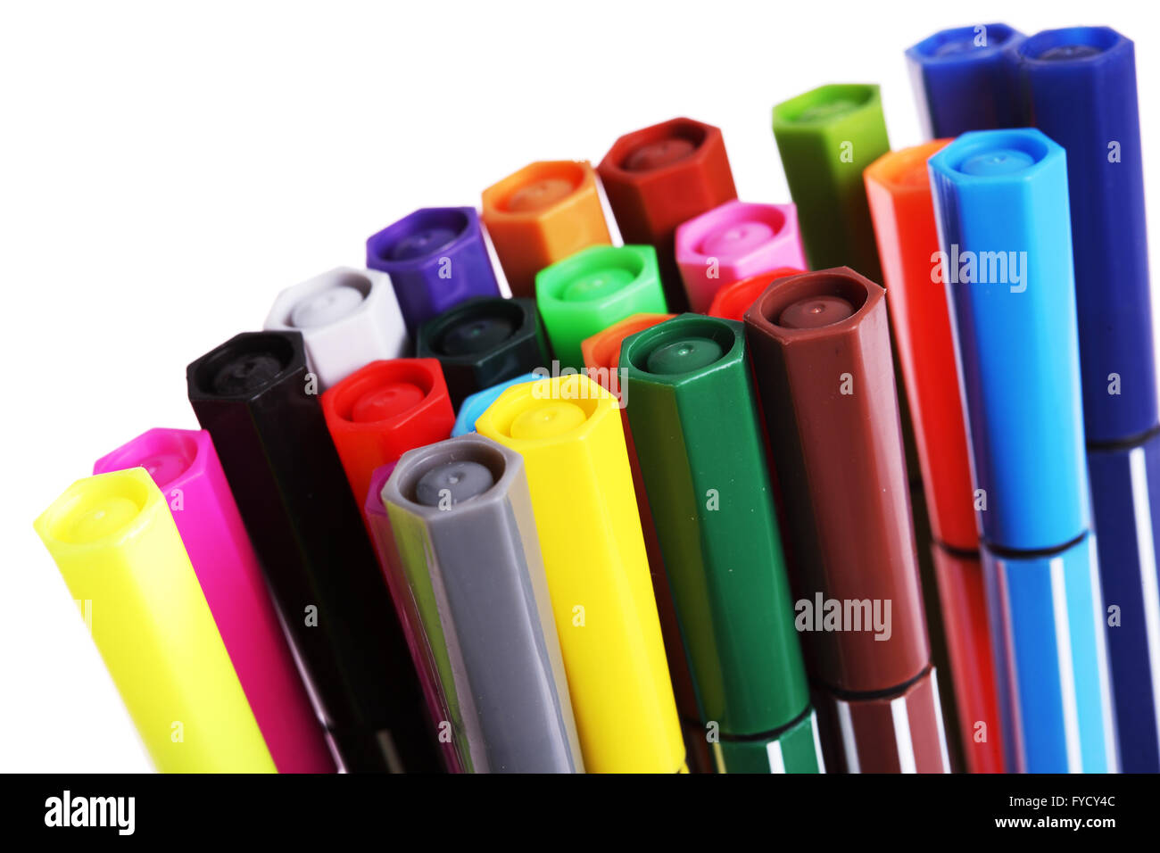 many colorful pens Stock Photo - Alamy