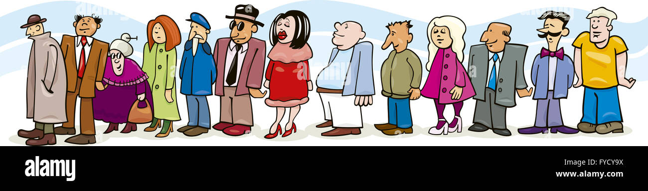 People in queue Stock Photo - Alamy