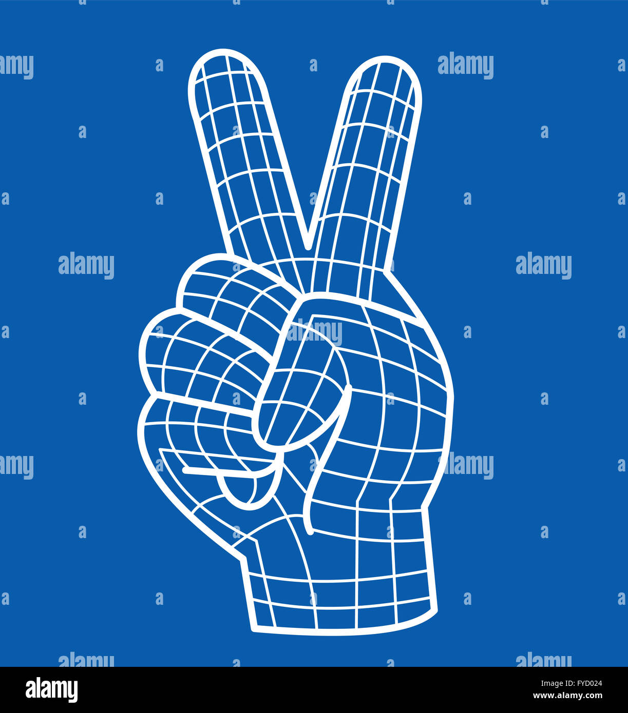 Hand peace sign symbol Stock Photo - Alamy