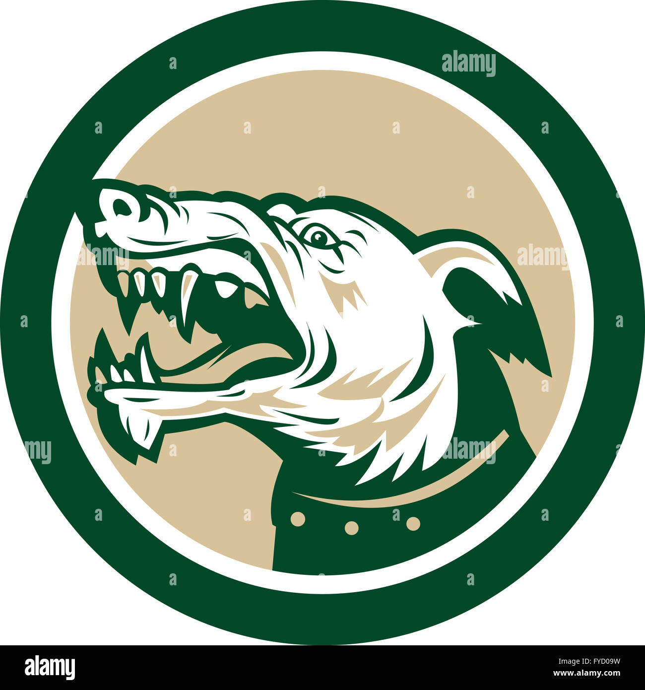 Angry Dog barking side view Stock Photo - Alamy