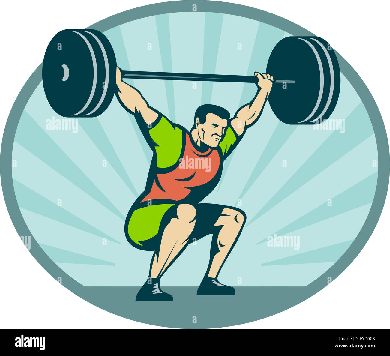Weightlifter lifting heavy weights Stock Photo - Alamy
