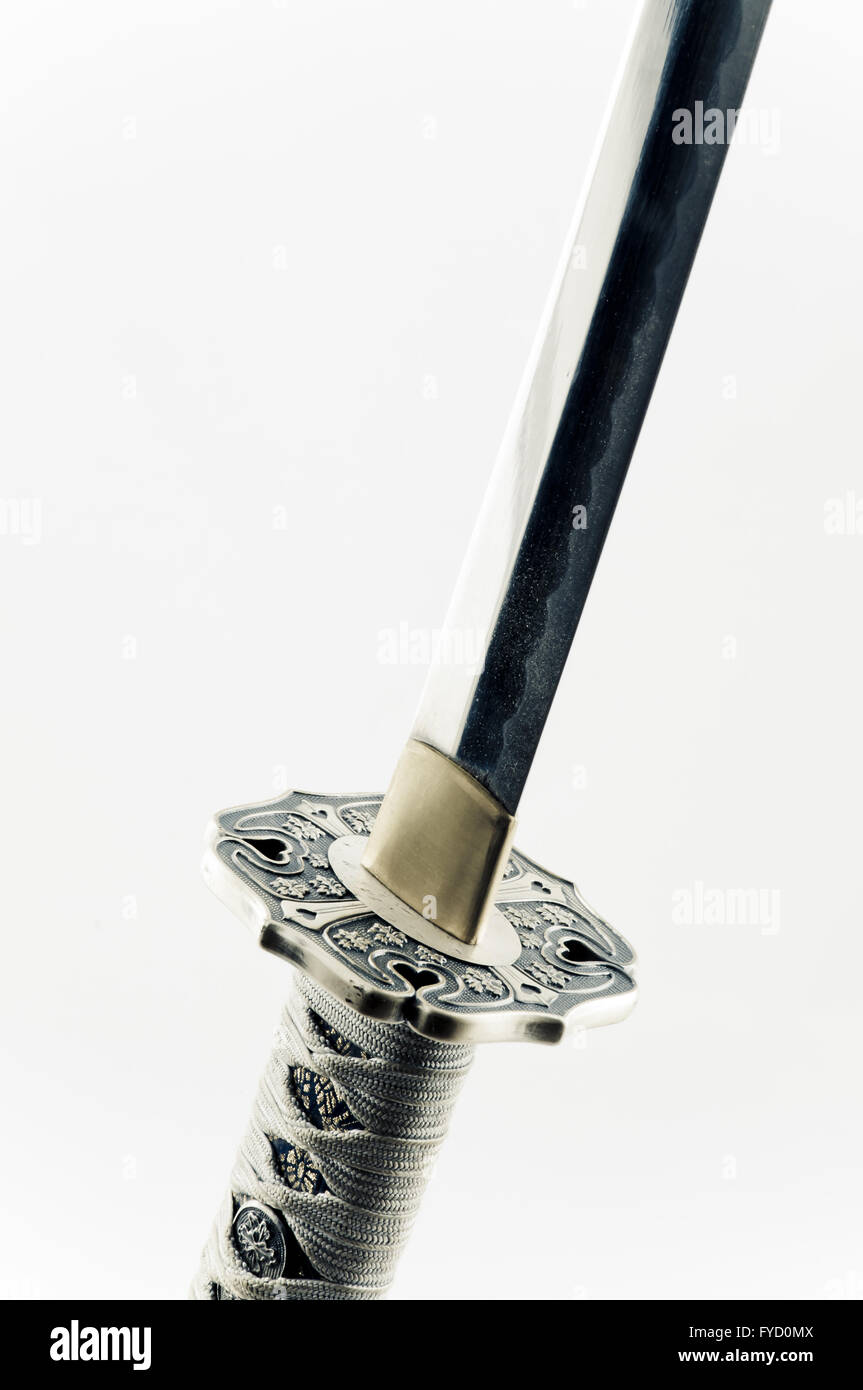 Samurai sword on a white background Stock Photo - Alamy