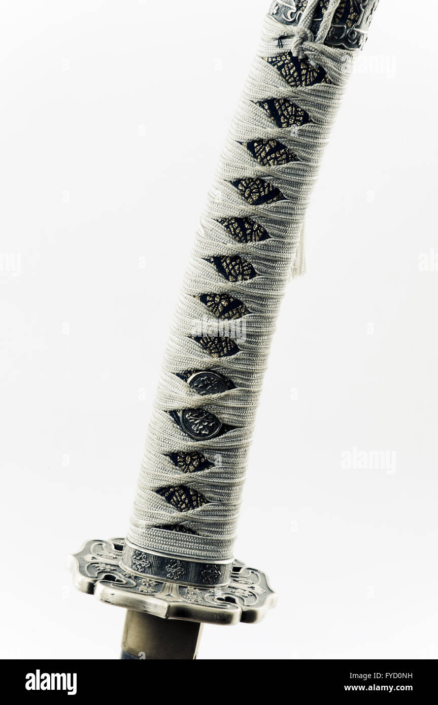 Samurai sword on a white background Stock Photo - Alamy