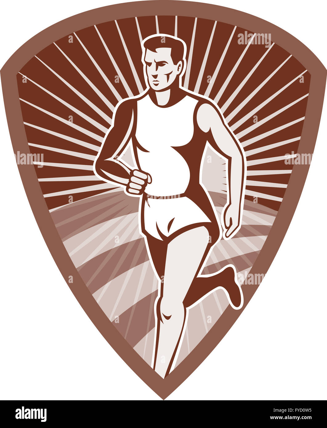 Marathon runner shield hi-res stock photography and images - Alamy