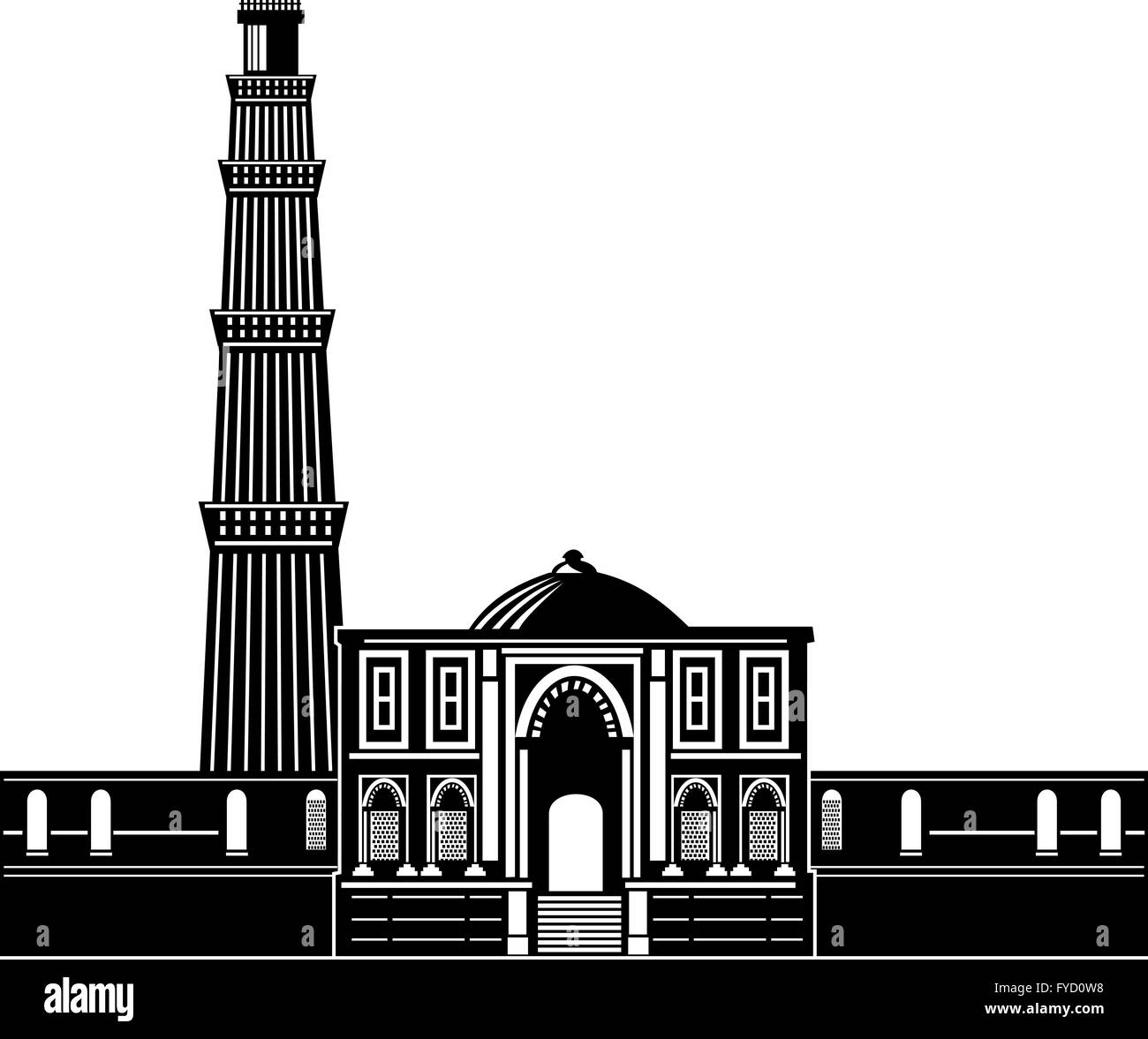 Qutub Minar Outline