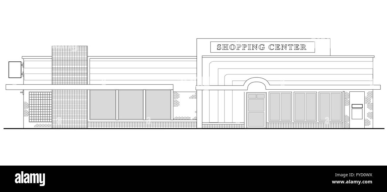 Front view shop entrance Cut Out Stock Images & Pictures - Alamy