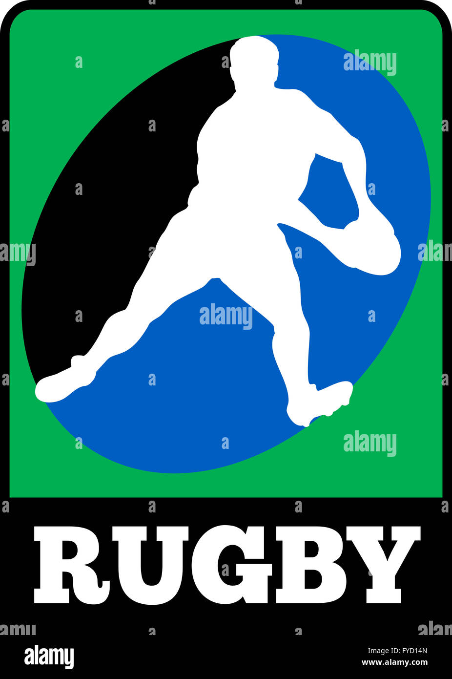 Rugby player passing ball Stock Photo - Alamy