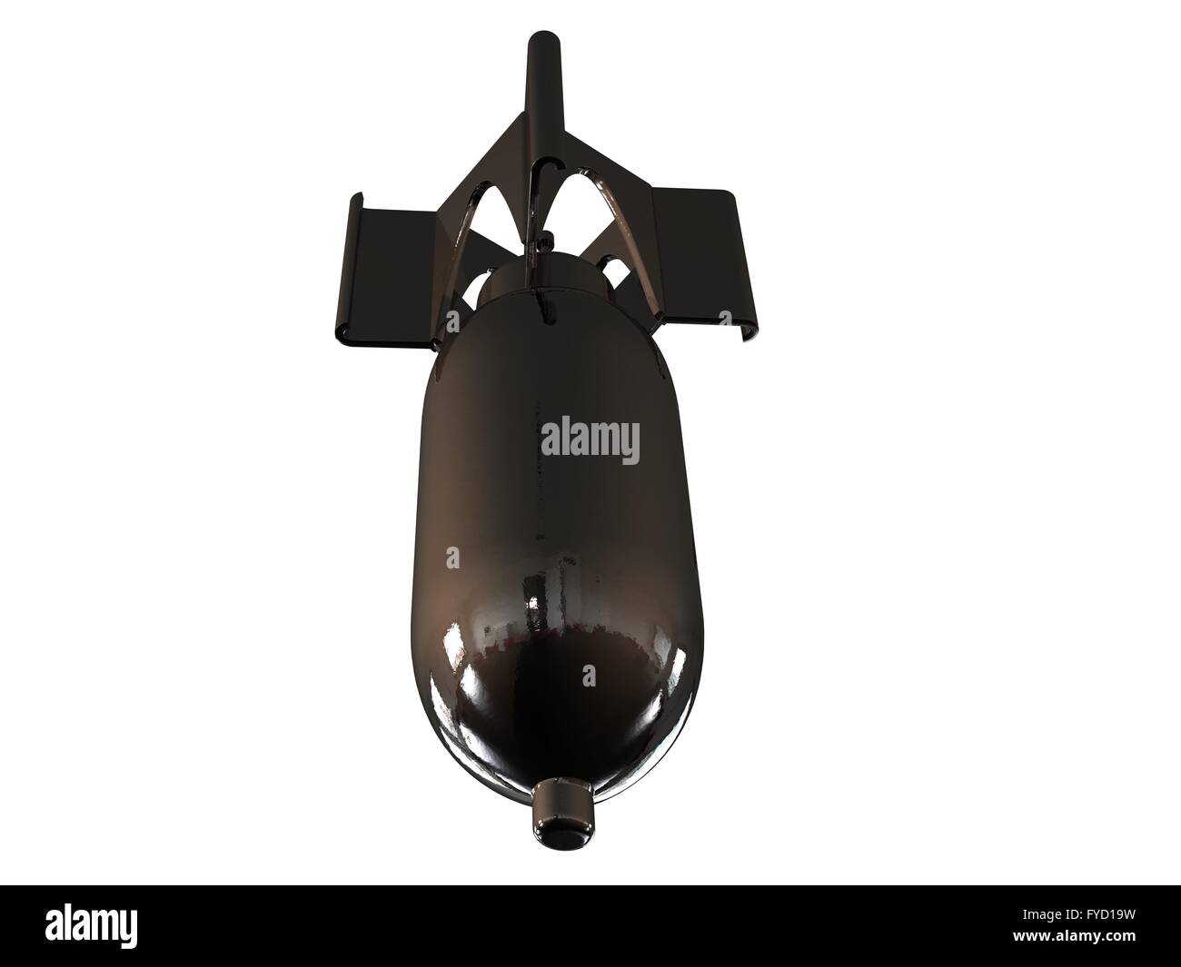3d render of bomb falling Stock Photo - Alamy