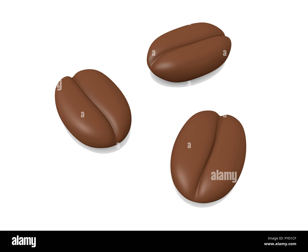 Three Coffee Beans Stock Photo - Alamy