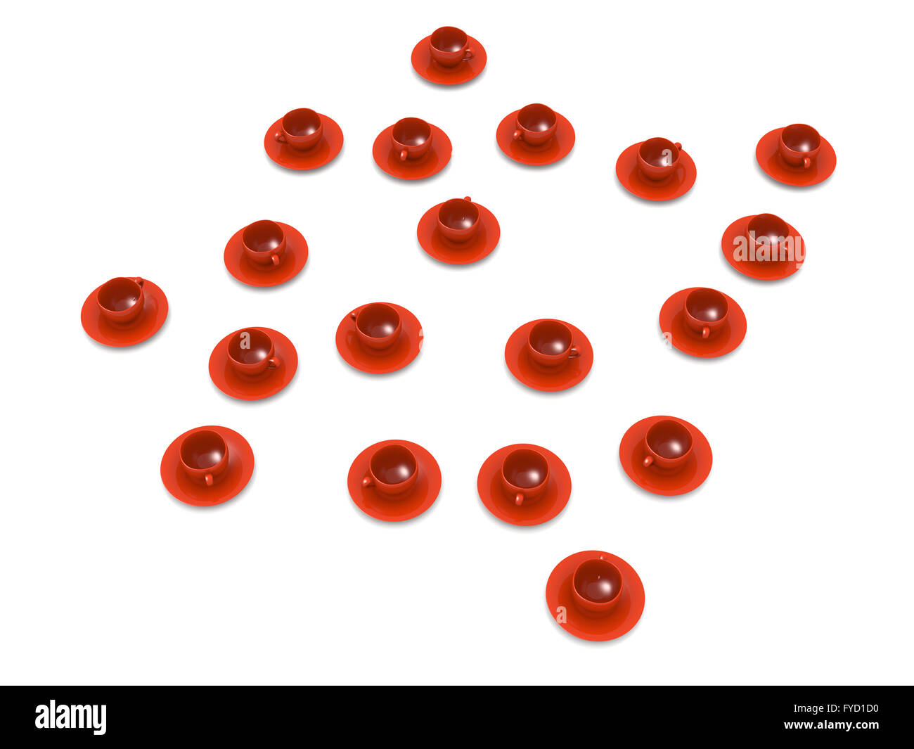 Red Coffee Cups Stock Photo - Alamy