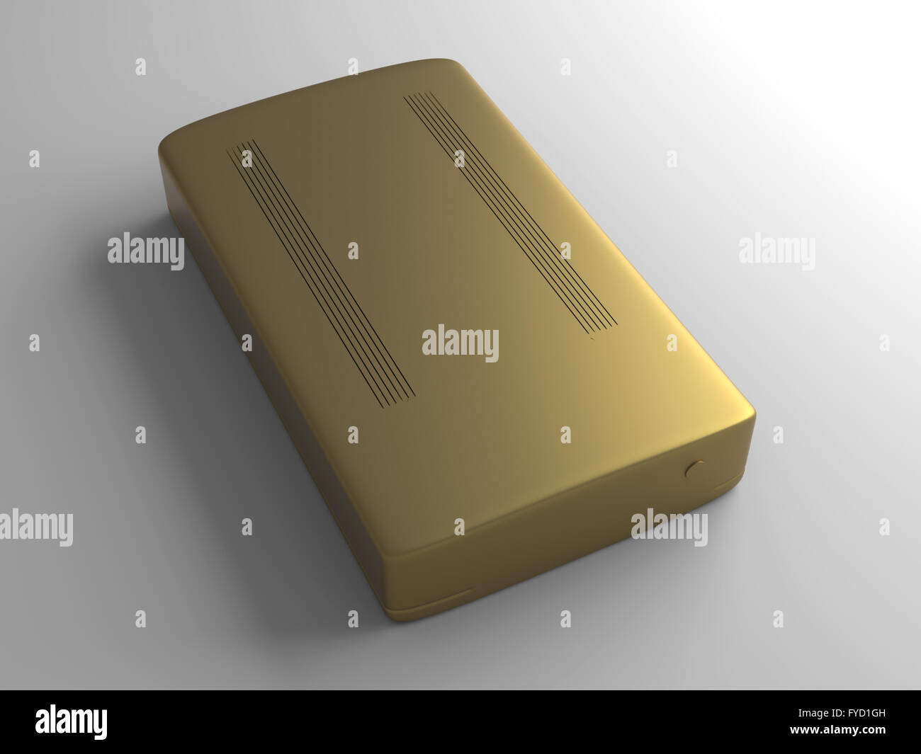 Golden Hard Drive Stock Photo - Alamy