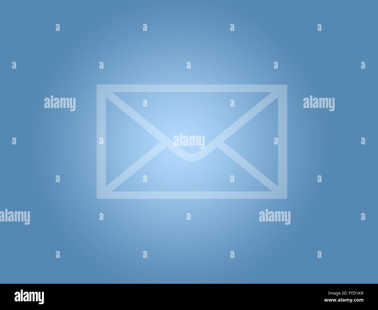 An illustration of an envelope on a blue background Stock Photo - Alamy
