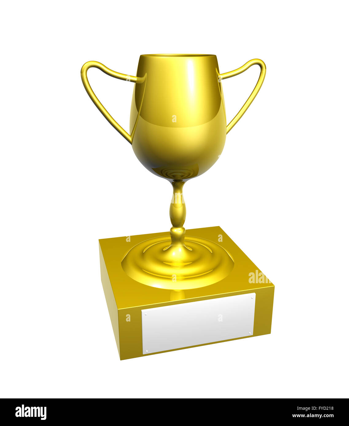 Golden Trophy - Blank Space Stock Photo - Alamy