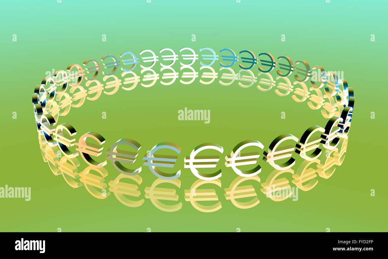 3d cgi symbol euro euro hi-res stock photography and images - Alamy