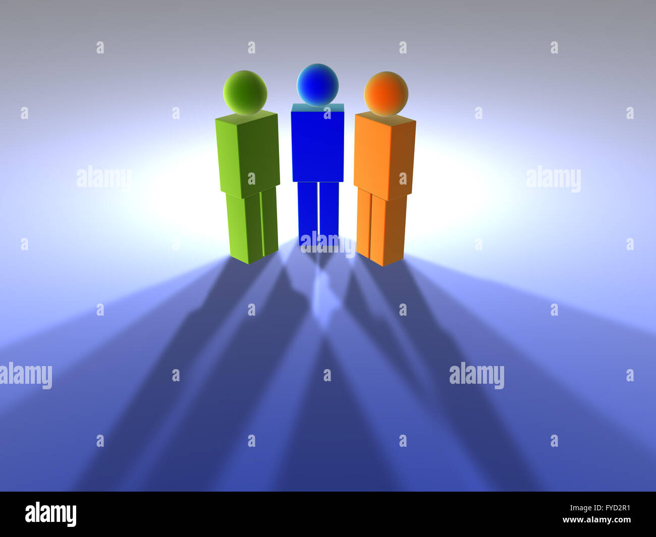 Three Icon People Stock Photo - Alamy