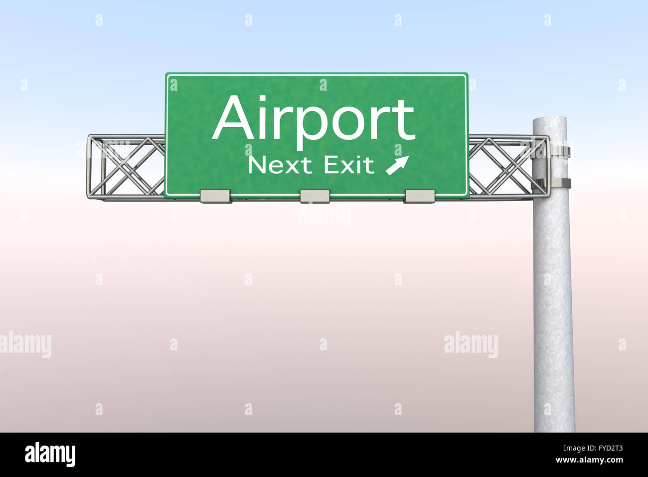 Highway Sign - Airport Stock Photo - Alamy
