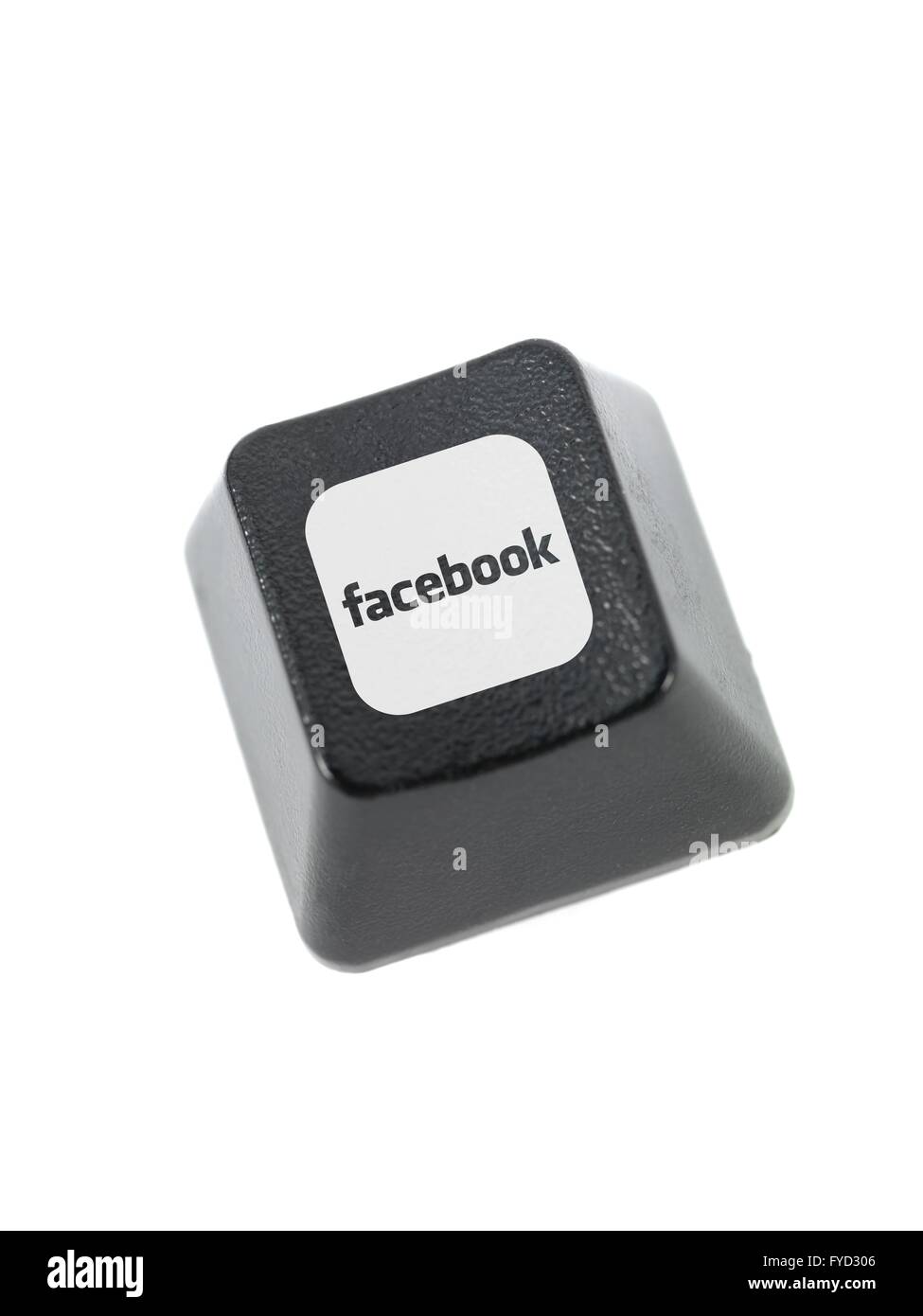 A keyboard key isolated against a white background Stock Photo - Alamy