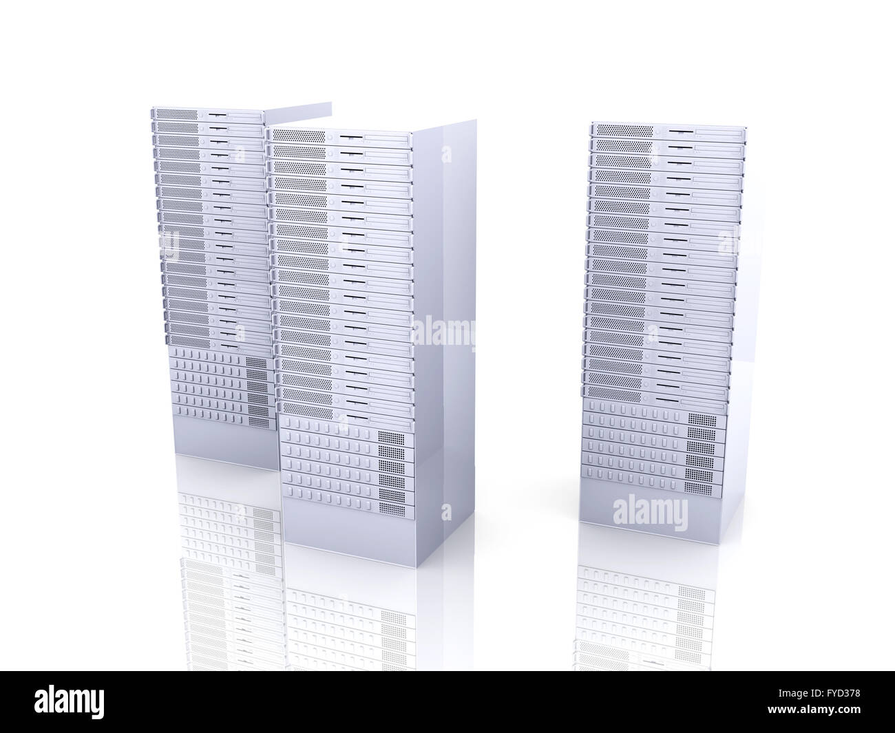 19inch Server towers Stock Photo - Alamy