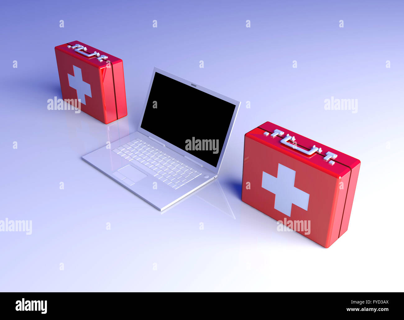 Laptop First aid Stock Photo - Alamy