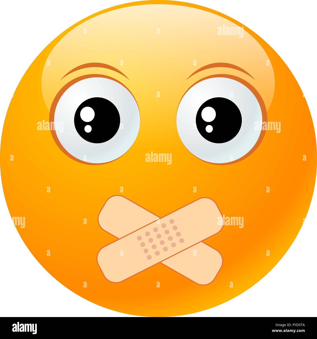 Silent emoji Stock Vector Images - Alamy