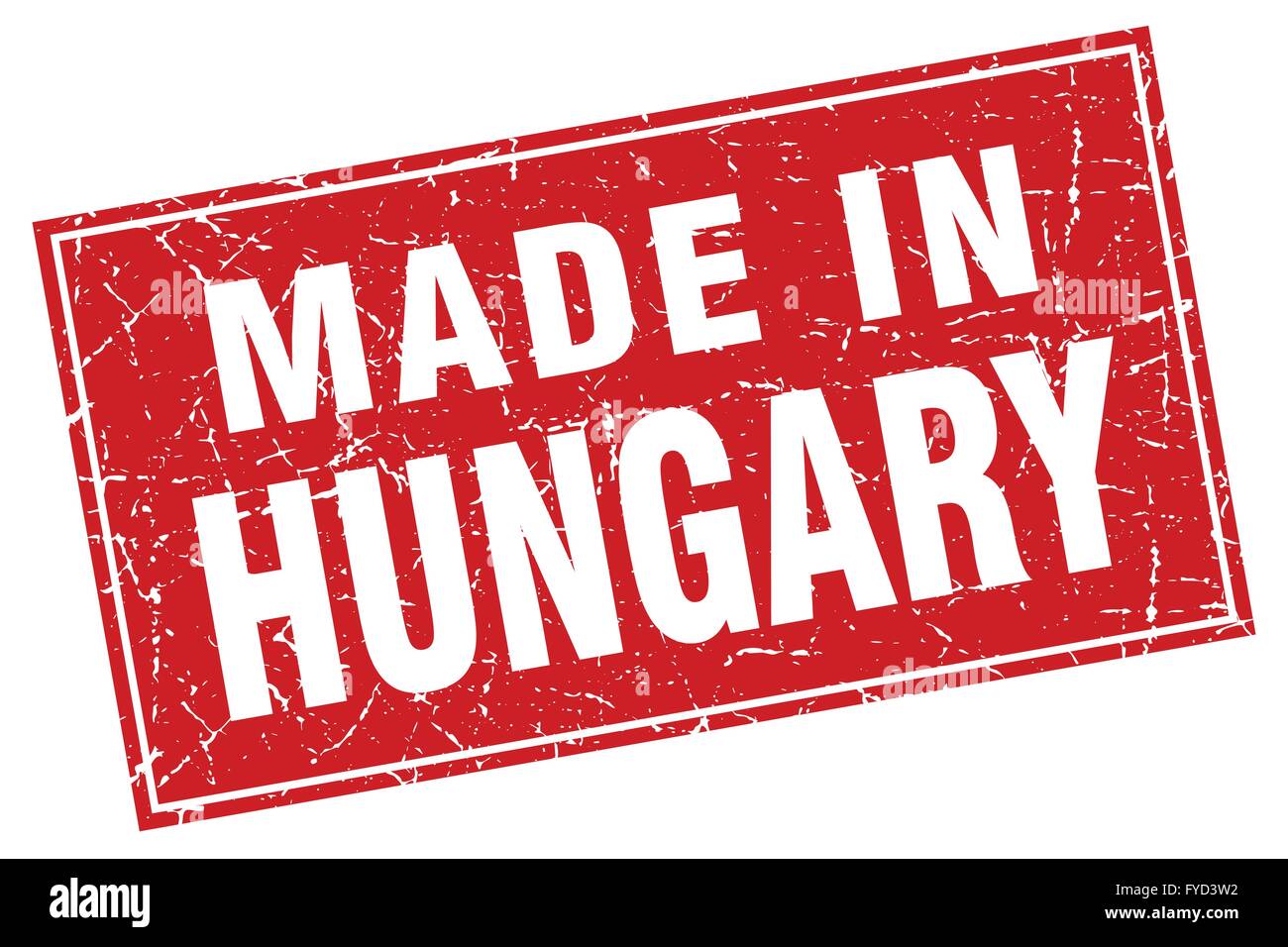 Hungary red square stamp hi-res stock photography and images - Alamy