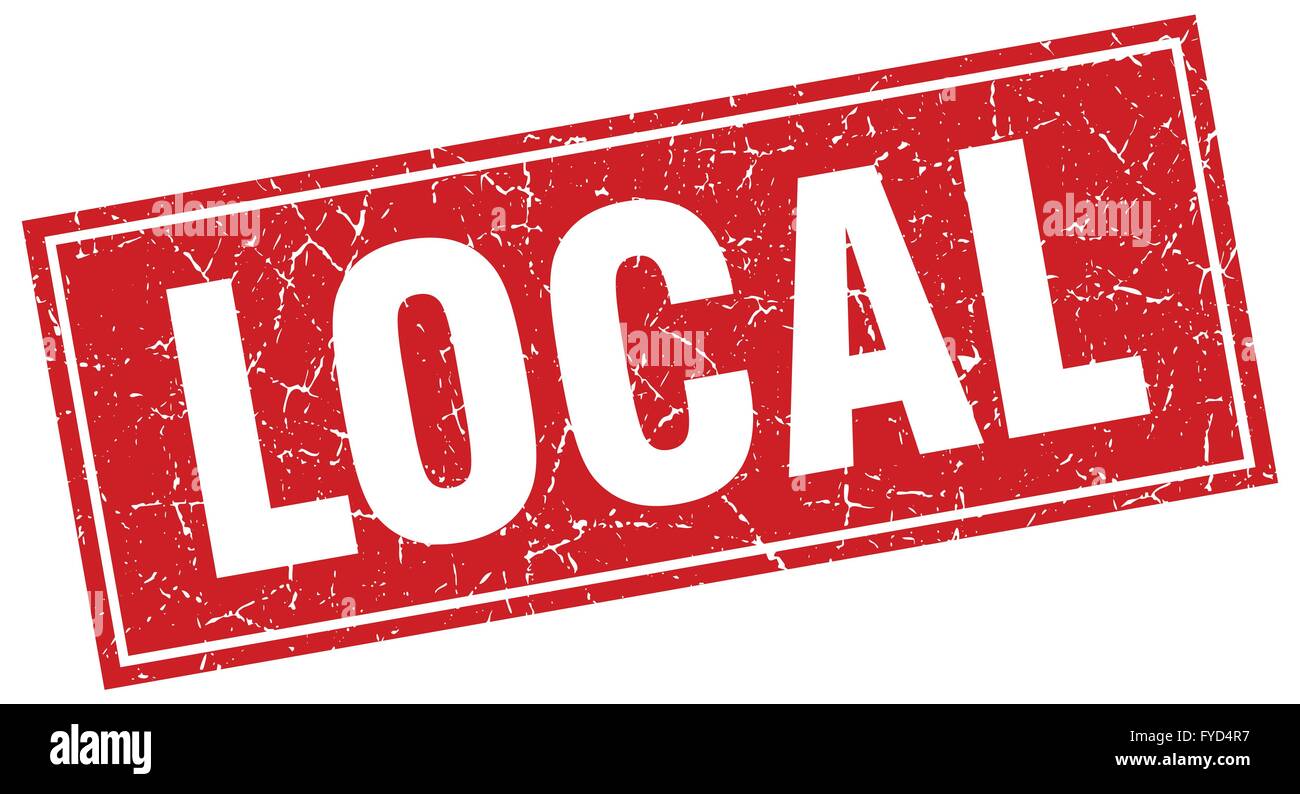 Square grunge red local hi-res stock photography and images - Alamy