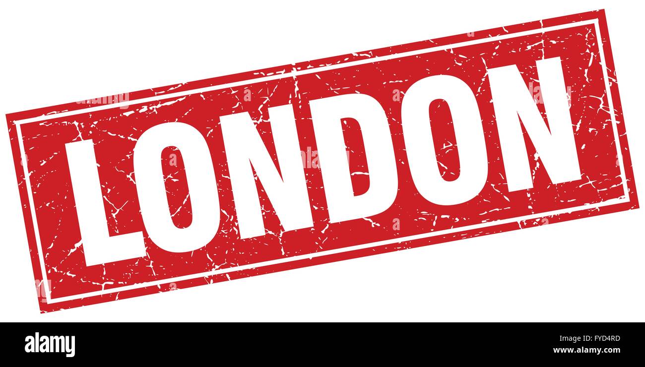 London red square stamp hi-res stock photography and images - Alamy