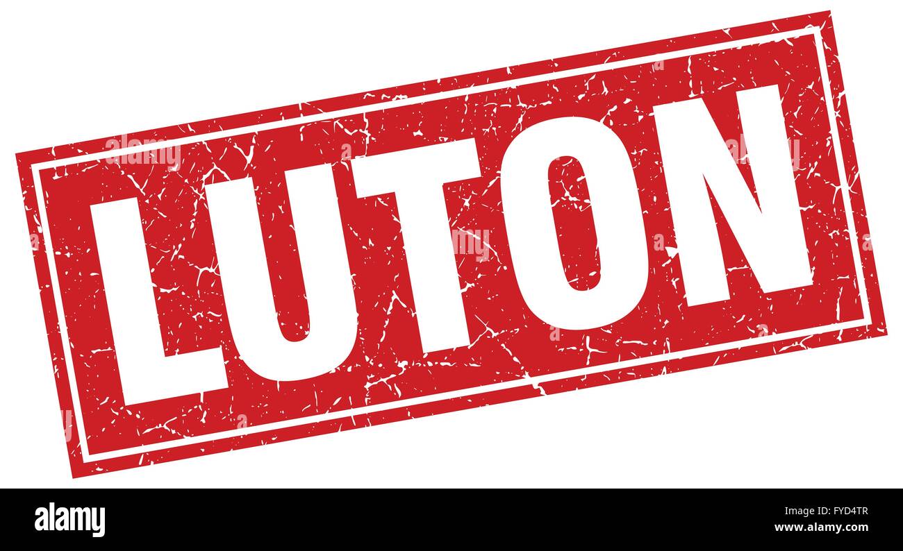 Luton red square grunge vintage isolated stamp Stock Vector Image & Art ...