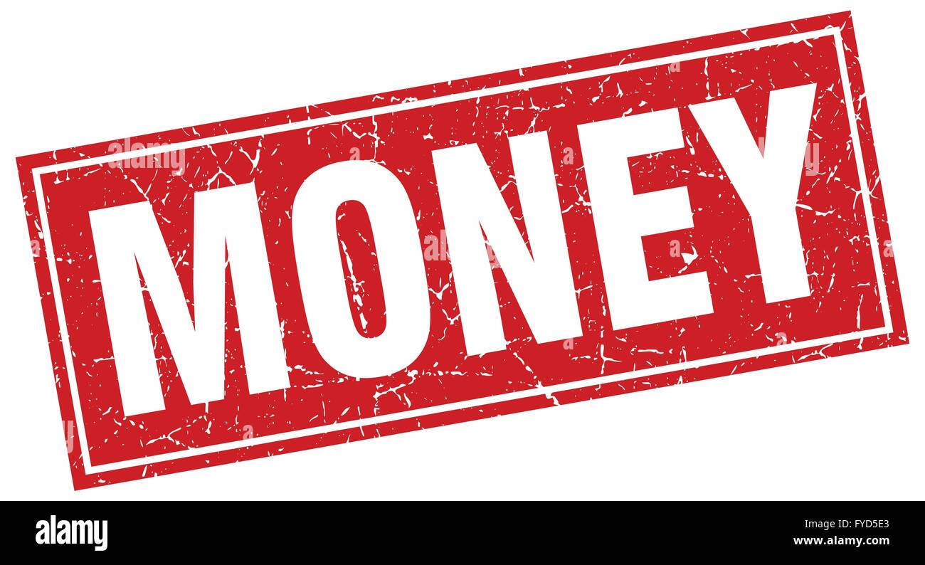 money red square grunge stamp on white Stock Vector Image & Art - Alamy