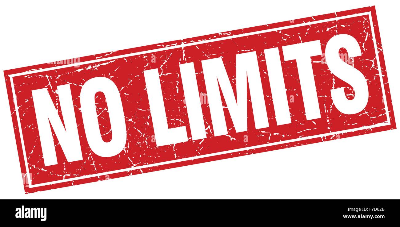 no limits red square grunge stamp on white Stock Vector Image & Art - Alamy