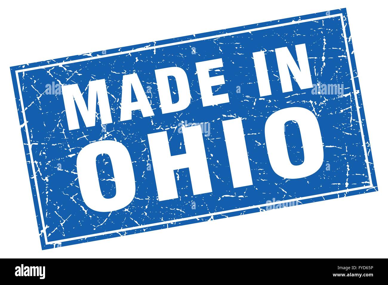 Ohio blue square grunge made in stamp Stock Vector Image & Art - Alamy