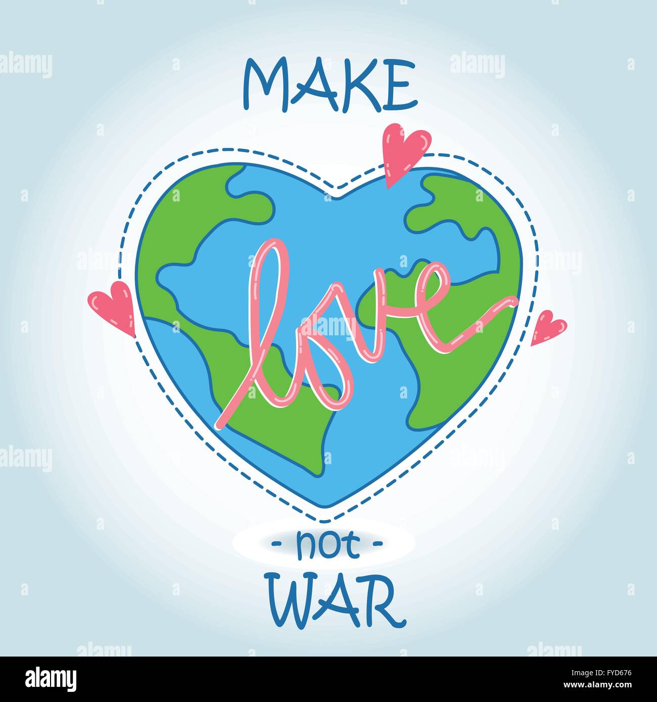 Earth in heart shape Stock Vector Images - Alamy