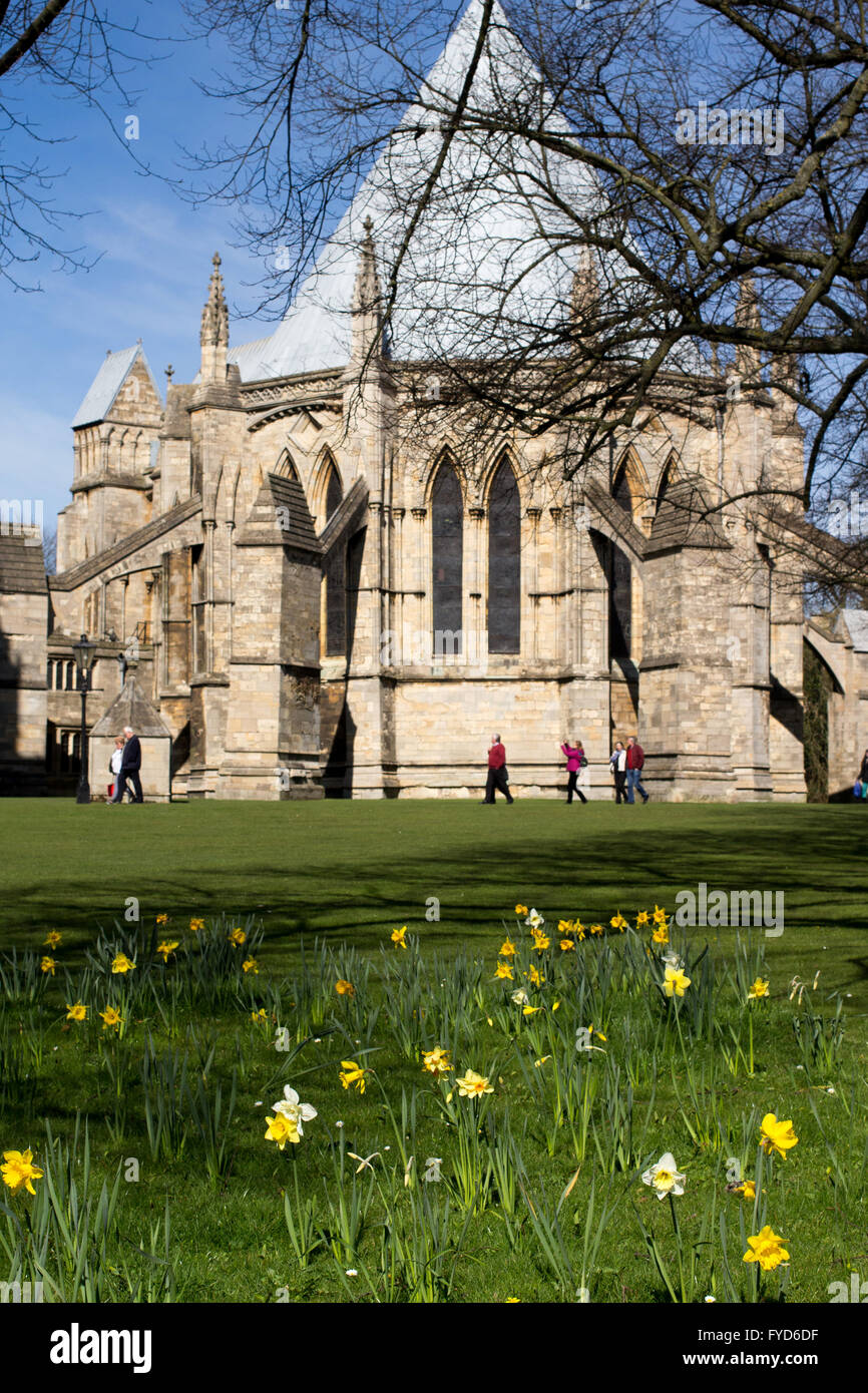 The view of the Chapter House of Lincoln Cathedral taken from Priory ...