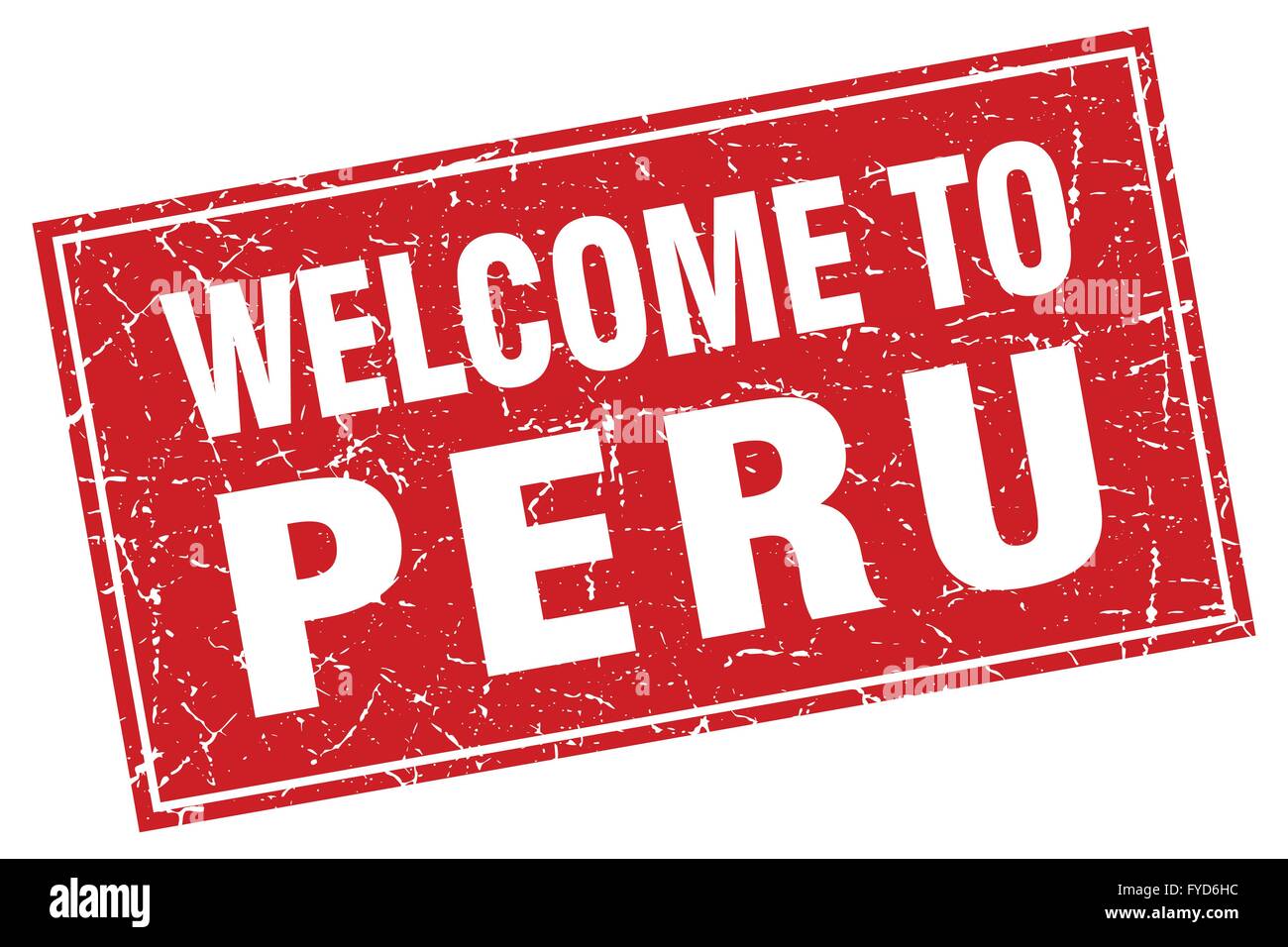 Peru red square grunge welcome to stamp Stock Vector Image & Art - Alamy