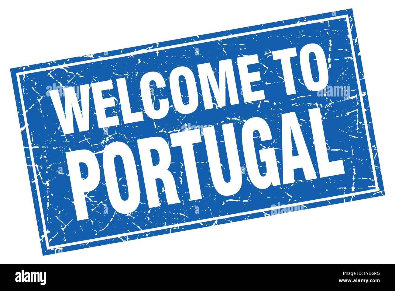 Portugal blue square grunge welcome to stamp Stock Vector Image & Art ...
